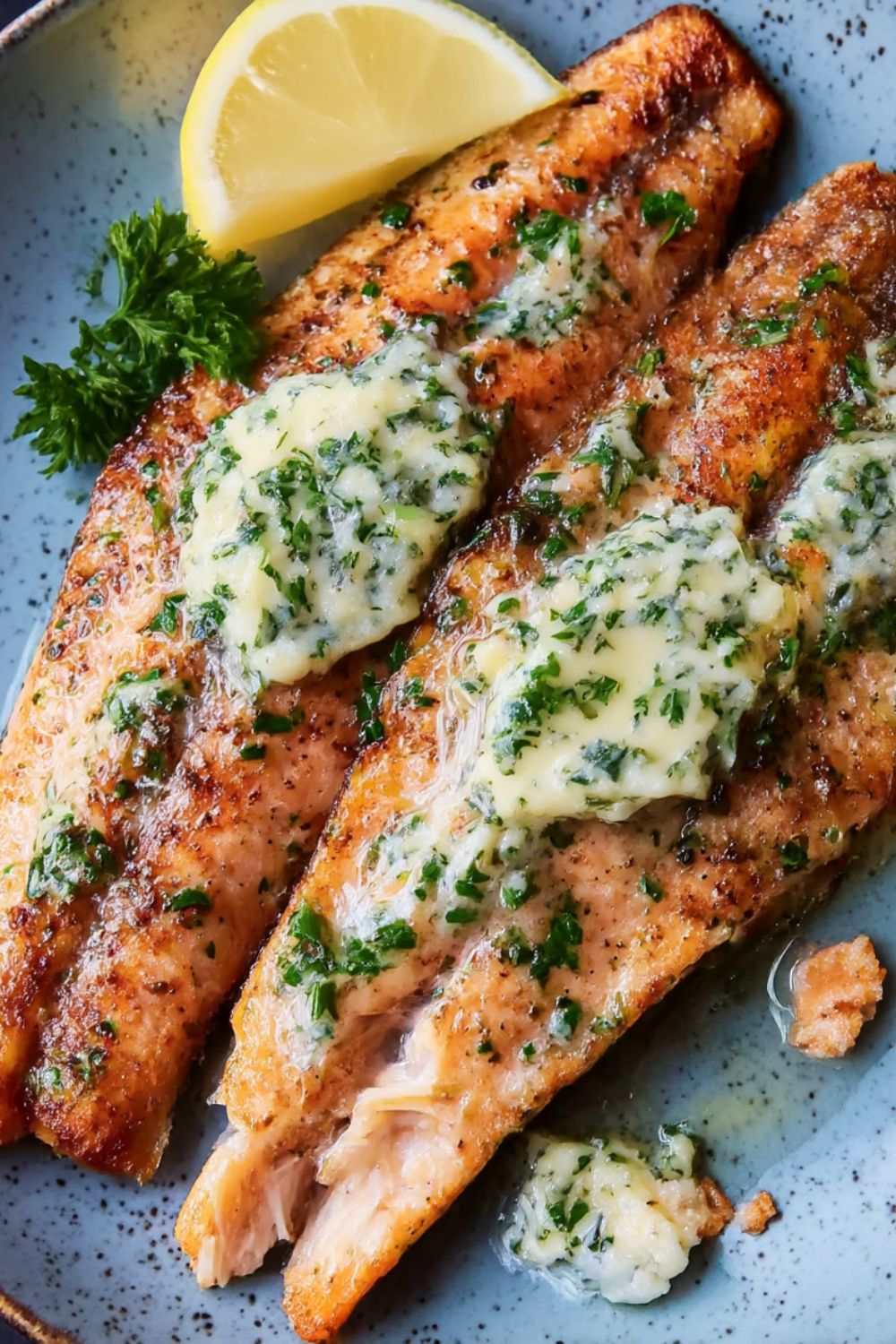 Bobby Flay Grilled Butterflied Trout with Lemon-Parsley Butter Recipe ...